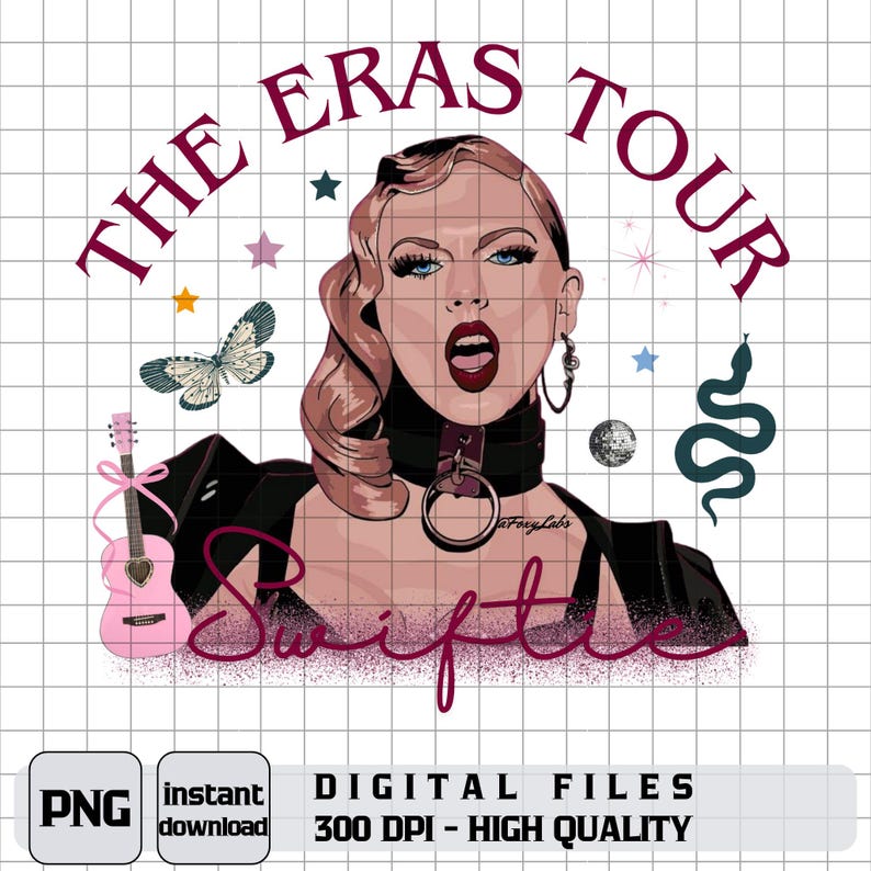 Taylor Swift the Eras Tour PNG, Taylor Eras, Swift Kelce Png, Eras Tour ...