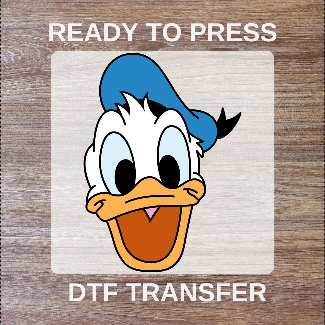 Disney Donald Duck DTF Transfer, Disneyworld Ready to Press, Disneyland ...
