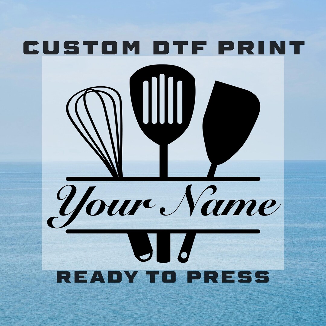 Custom Kitchen Apron DTF Transfers, Cooking Ready to Press, Baking DTF ...