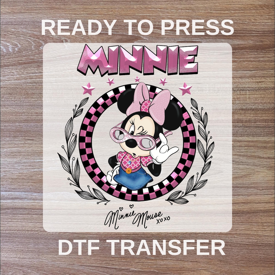 Disney Minnie DTF Transfer, Minnie Mouse Ready to Press, Disneyland DTF ...