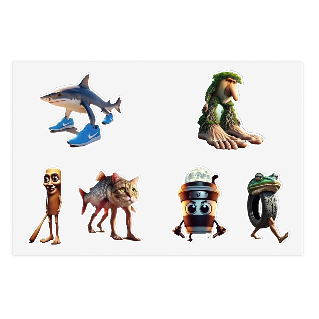 Fun Themed Stickers, Italian Brainrot, Gift, Prank, Tiktok Stickers - Etsy