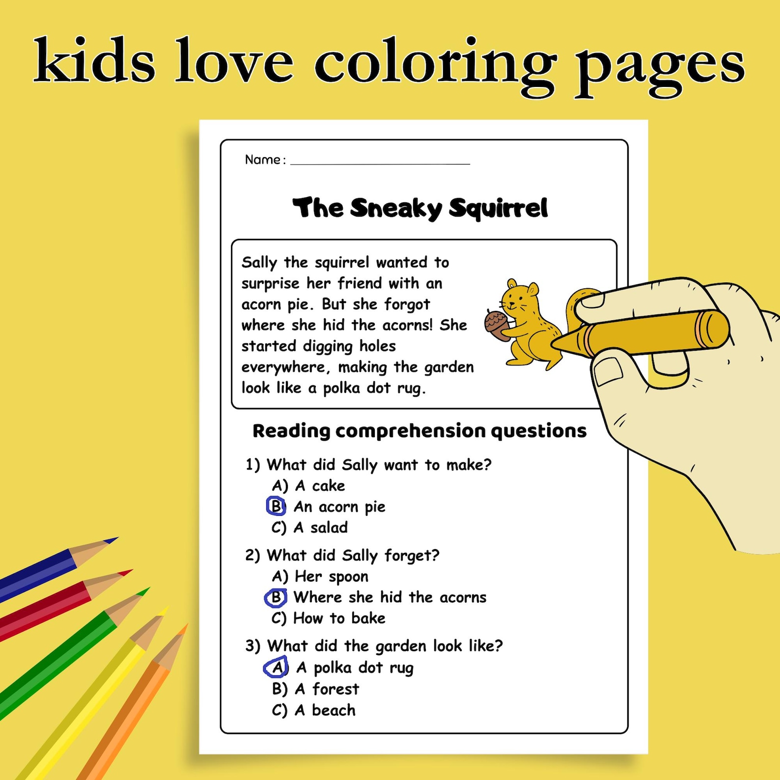 Reading Comprehension Worksheets - Beginner Readers K–2 - Short Stories ...