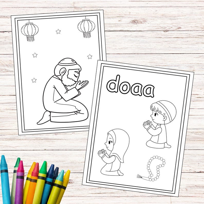 20 Ramadan Coloring Pages for Kids - Islamic Activity Sheets - Etsy