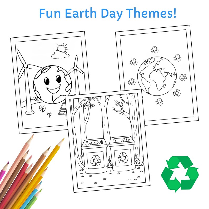 Happy Earth Day Coloring Pages and Worksheets–printable Kids Activities ...