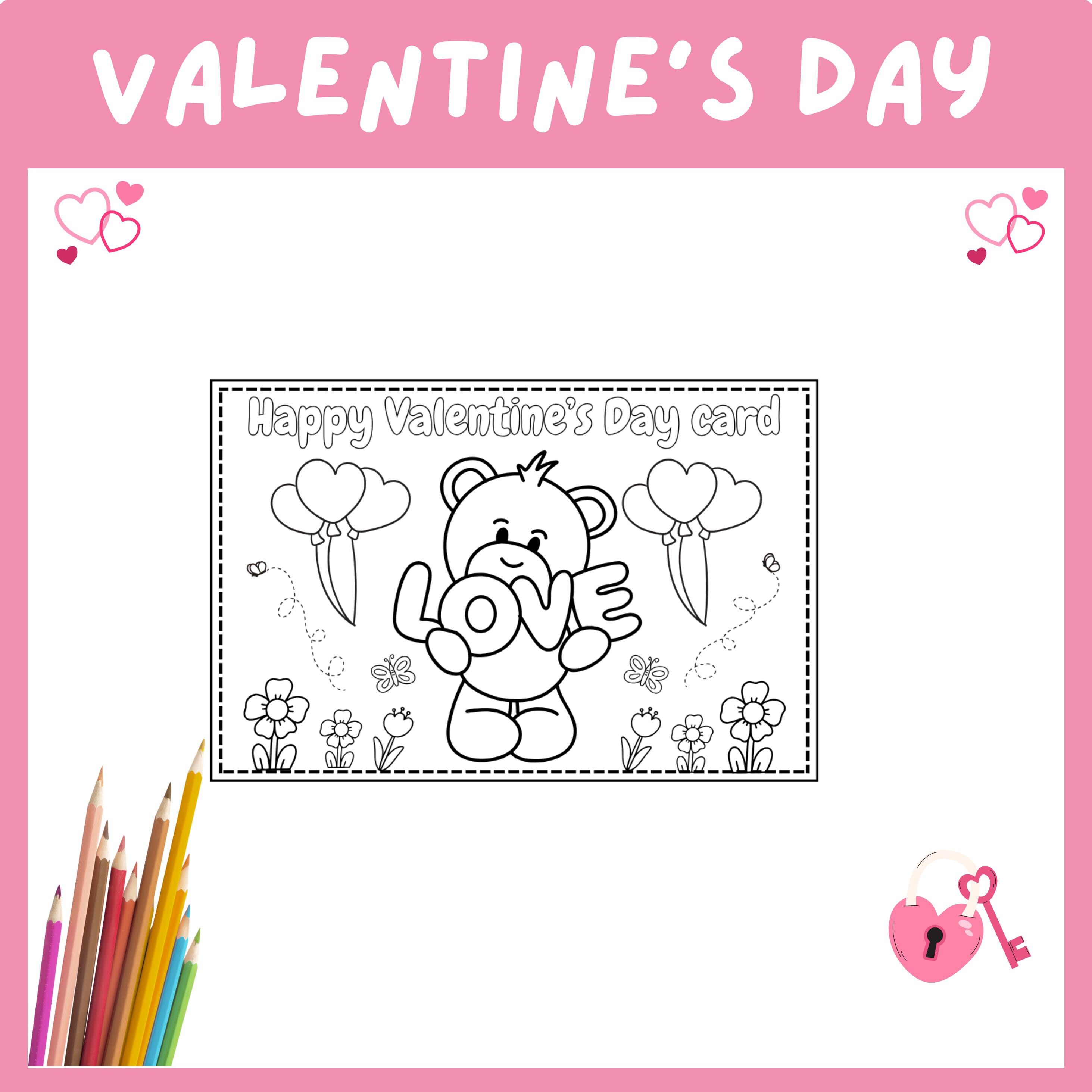 DIY Valentine’s Day Card & Envelope Template – Printable Foldable Craft ...