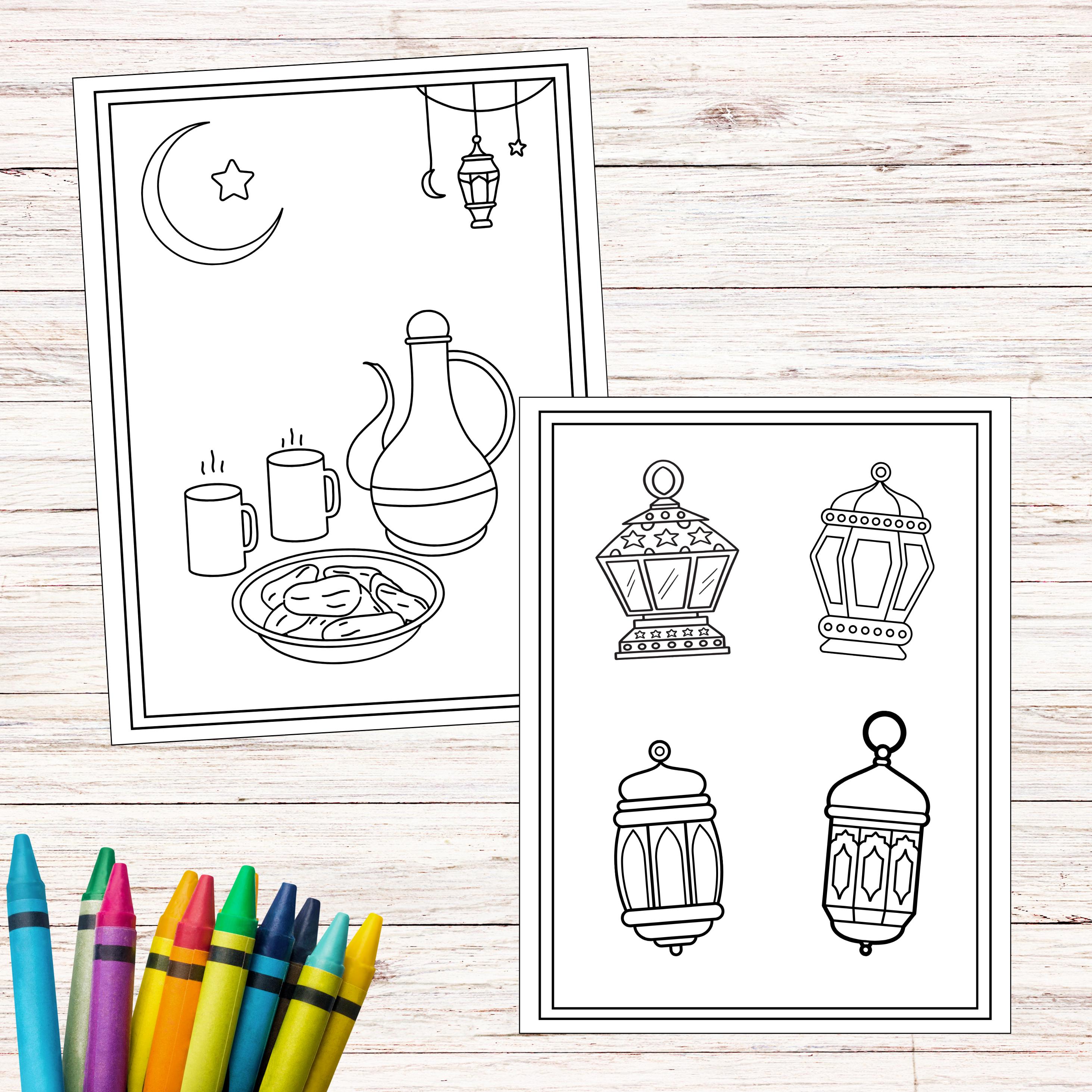 20 Ramadan Coloring Pages for Kids - Islamic Activity Sheets - Etsy