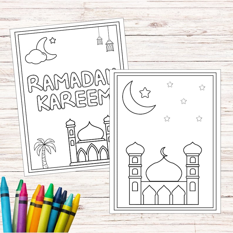 20 Ramadan Coloring Pages for Kids - Islamic Activity Sheets - Etsy