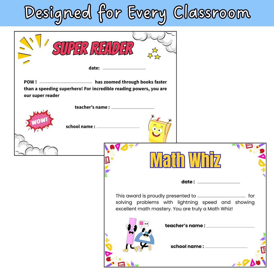 50 Editable End-of-year Student Awards - Classroom Awards - Character ...