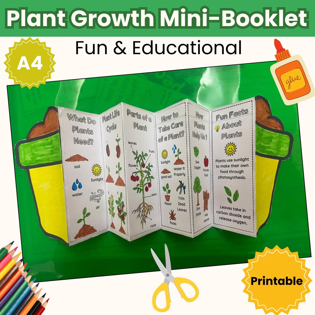 Plant Growth Mini-booklet-science Activity -A4 Pdf-interactive Plant ...