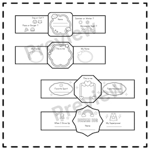 All About Me Paper Watch Craft: Back to School Icebreaker (printable ...