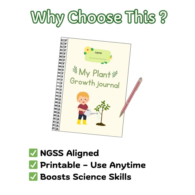 Plant Growth Journal for Kids - Printable STEM Activity - Spring ...