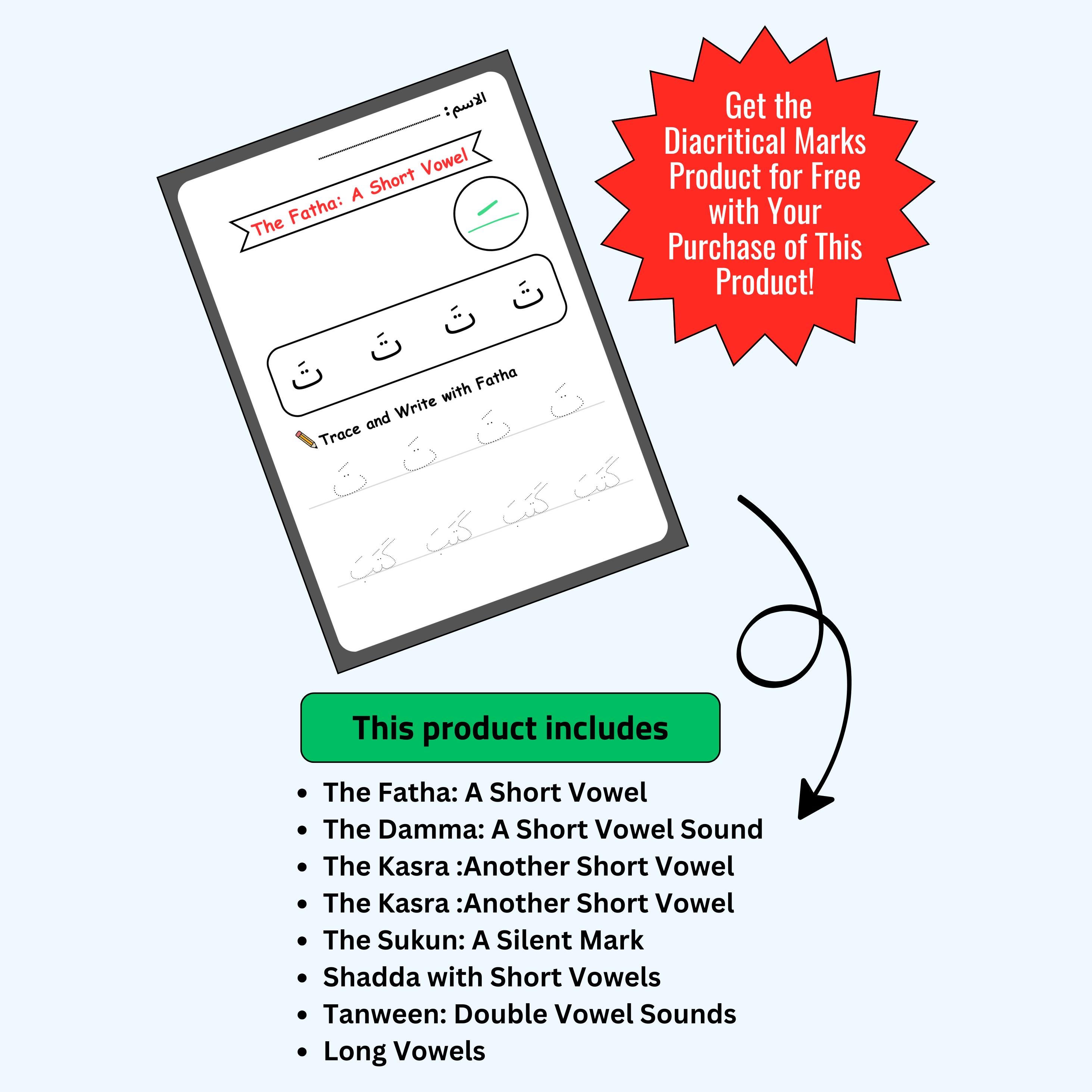 Arabic Alphabet Learning Basics - Printable Arabic Letters Workbook ...