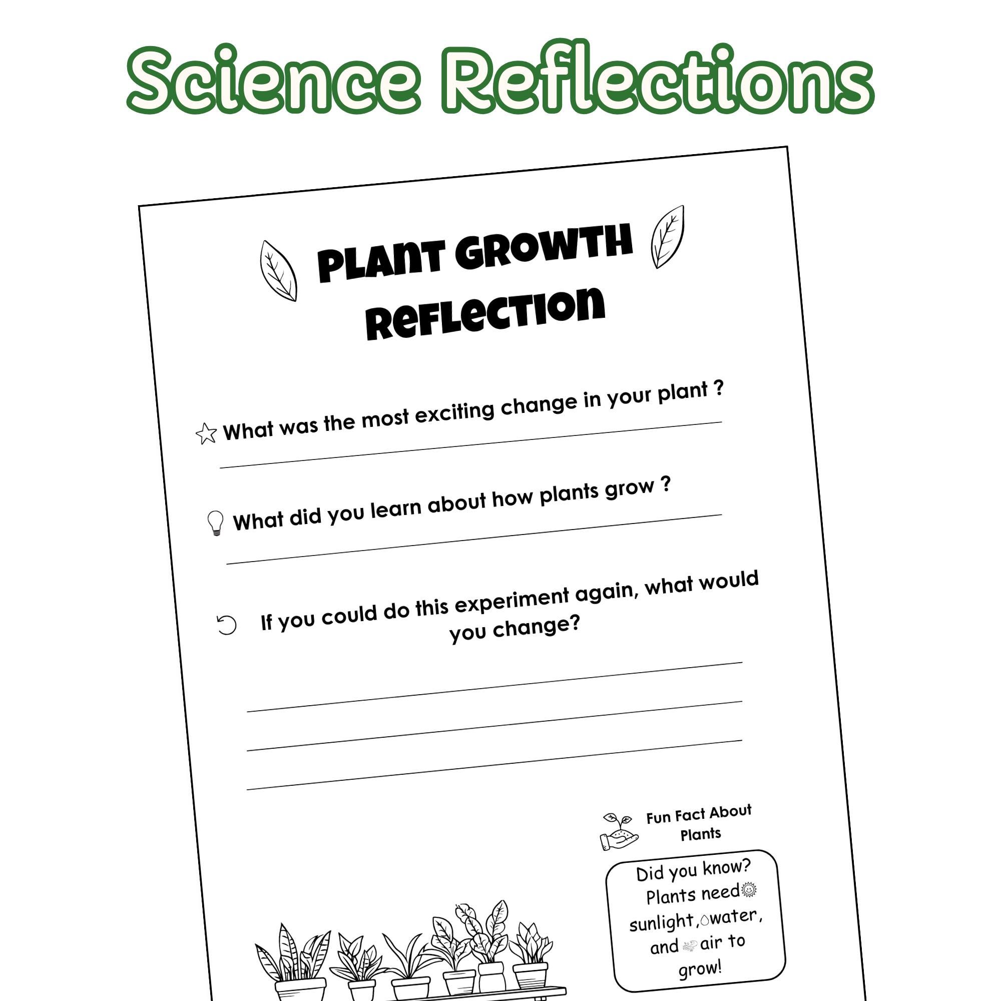 Plant Growth Journal for Kids - Printable STEM Activity - Spring ...
