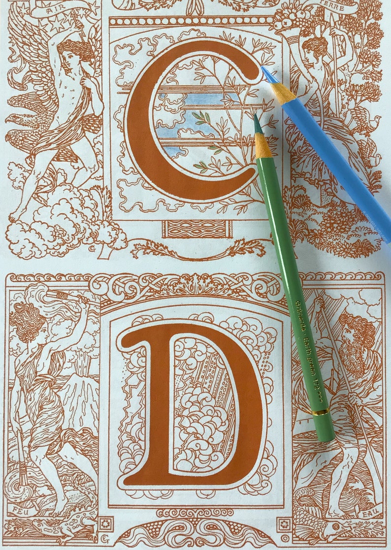 Illuminated Manuscript Letters Classic Illustrations Decorated Initials ...