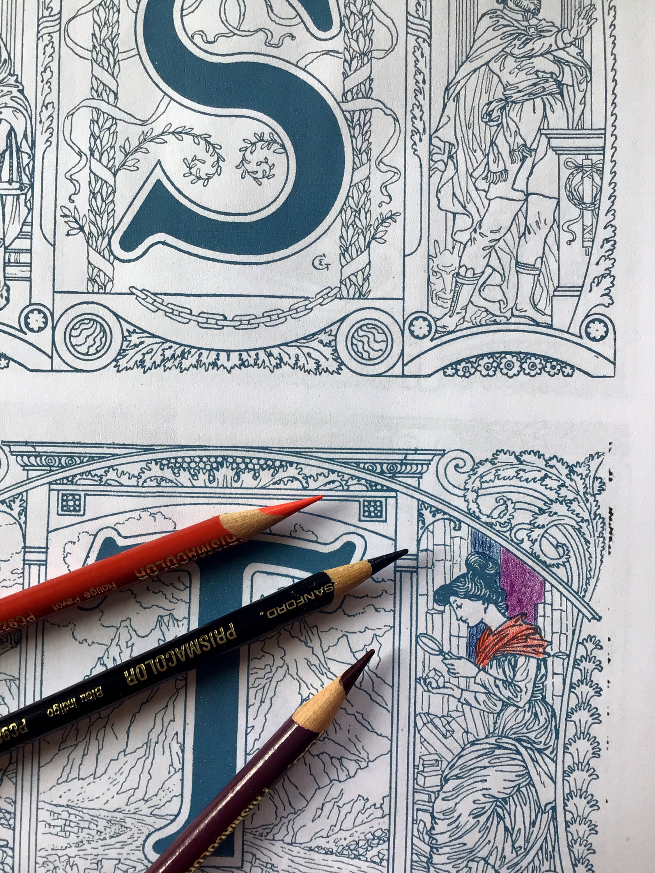 Illuminated Manuscript Letters Classic Illustrations Decorated Initials ...