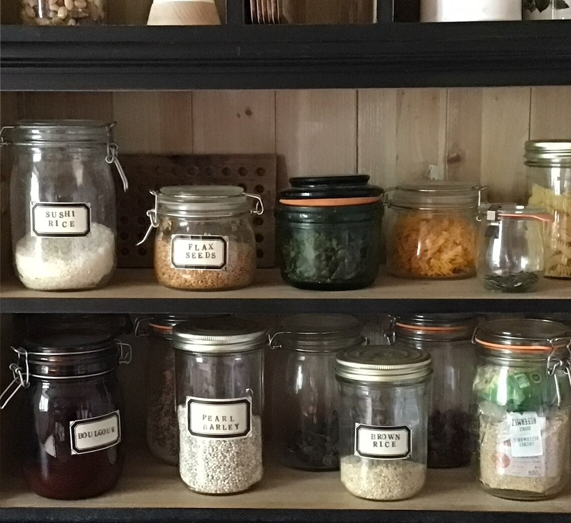 Kitchen Labels Pantry Dry Goods Organization Jar Label Printable Pantry ...