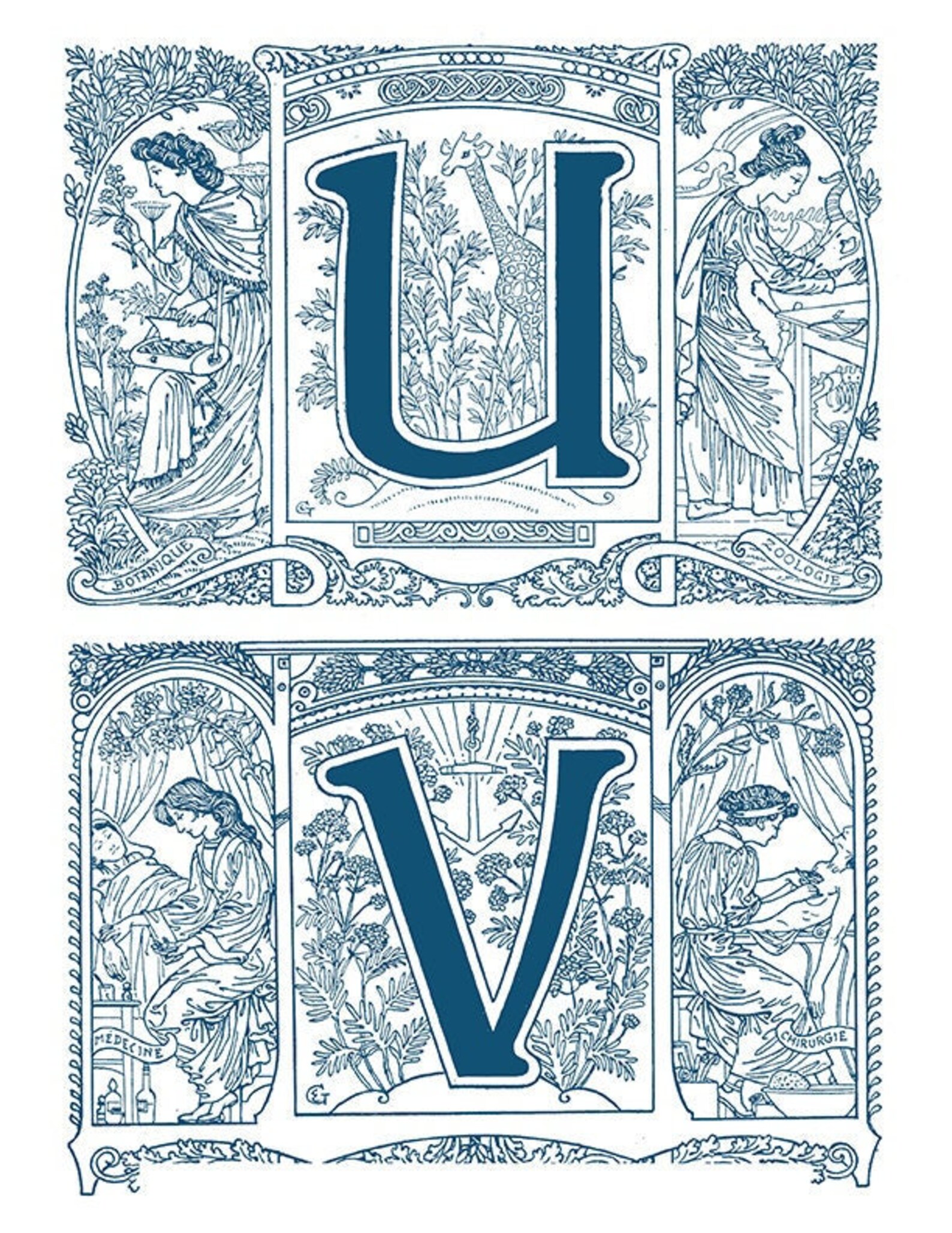 Illuminated Manuscript Letters Classic Illustrations Decorated Initials ...