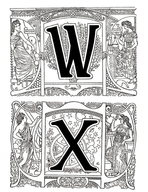 Illuminated Manuscript Letters Classic Illustrations Decorated Initials ...