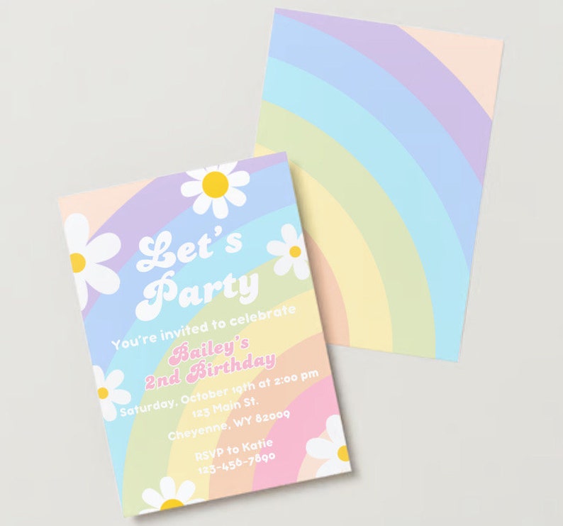 Groovy Birthday Party Invitation - Etsy