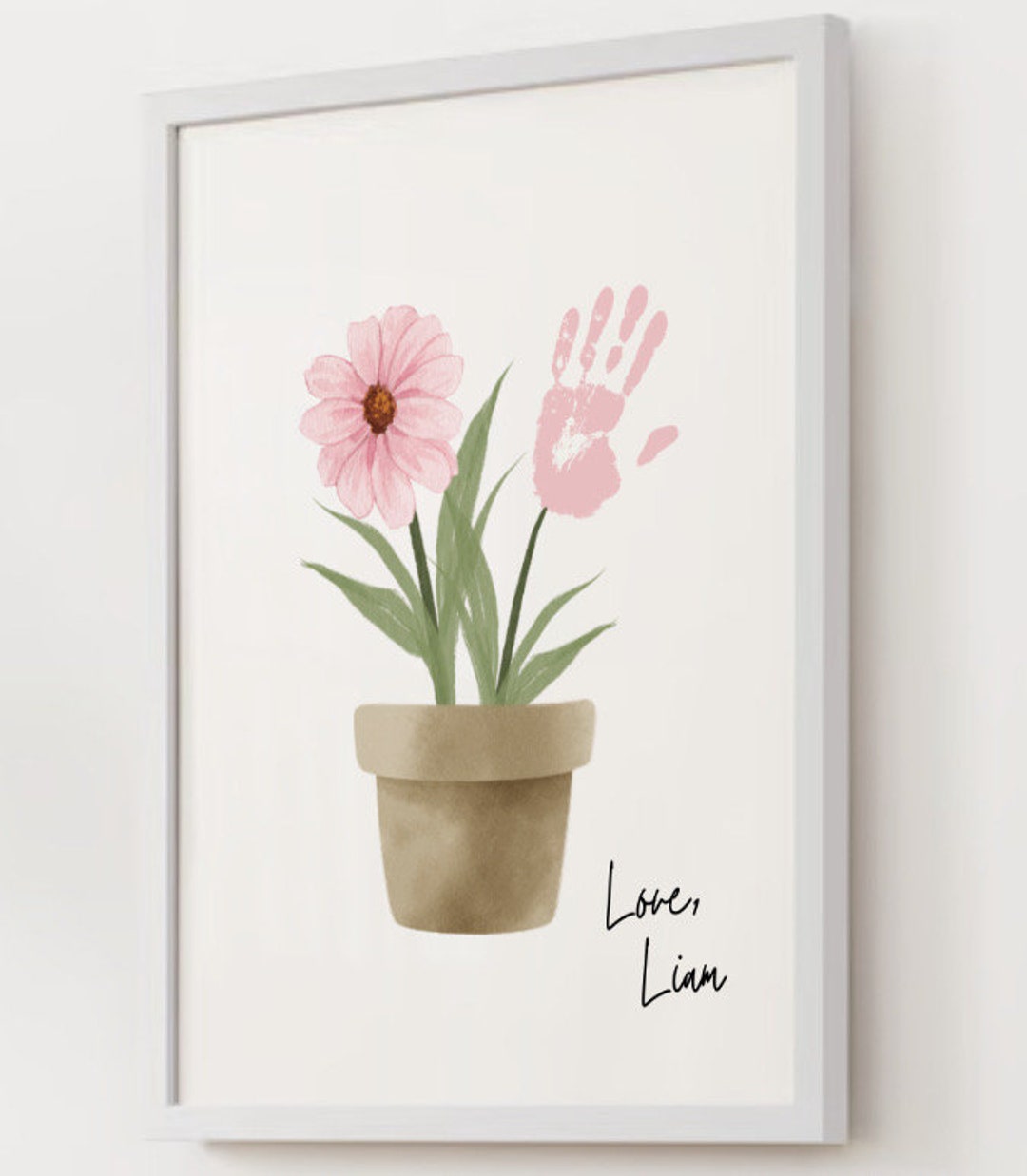 Flower Handprint Bouquet Gift Art - Etsy