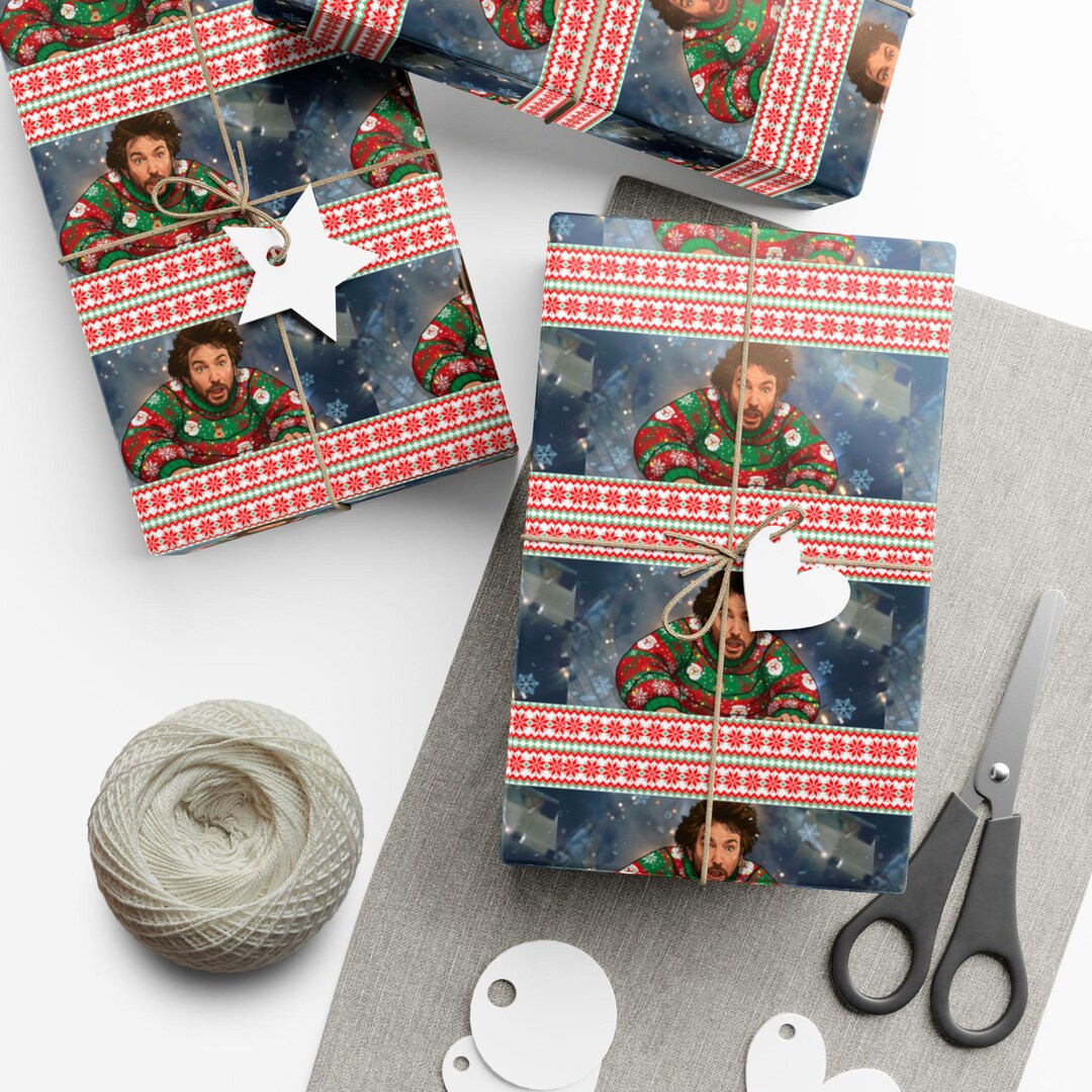 Ugly Christmas Sweater Pattern Gift Wrap Paper | Die Hard, Christmas ...