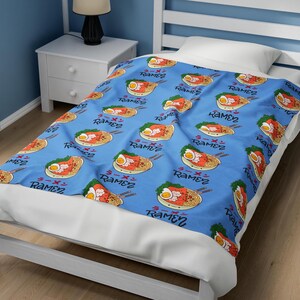 Ramen Velveteen Plush Blanket Kawaii Cute Ramen Japanese Gift - Etsy