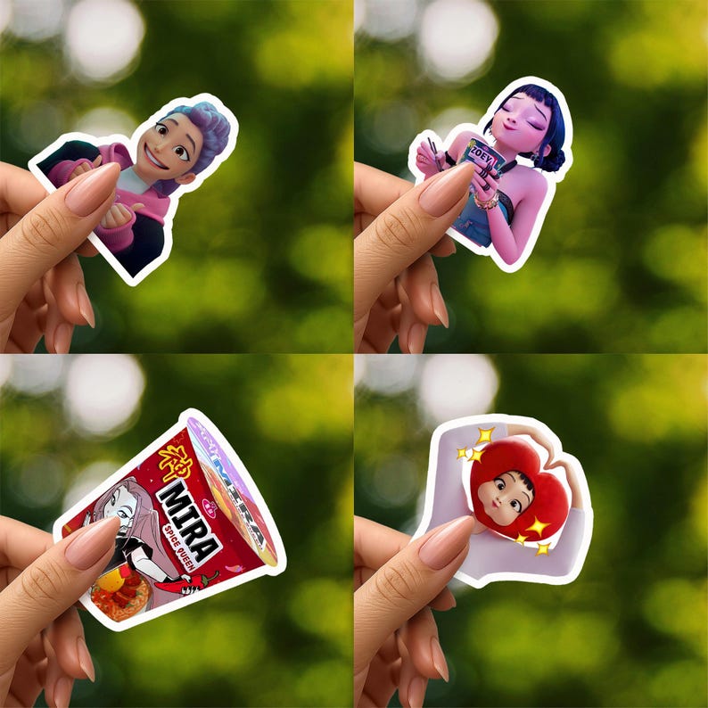 Huntrix Pop Stickers - Waterproof Vinyl Decal Sheet - Etsy