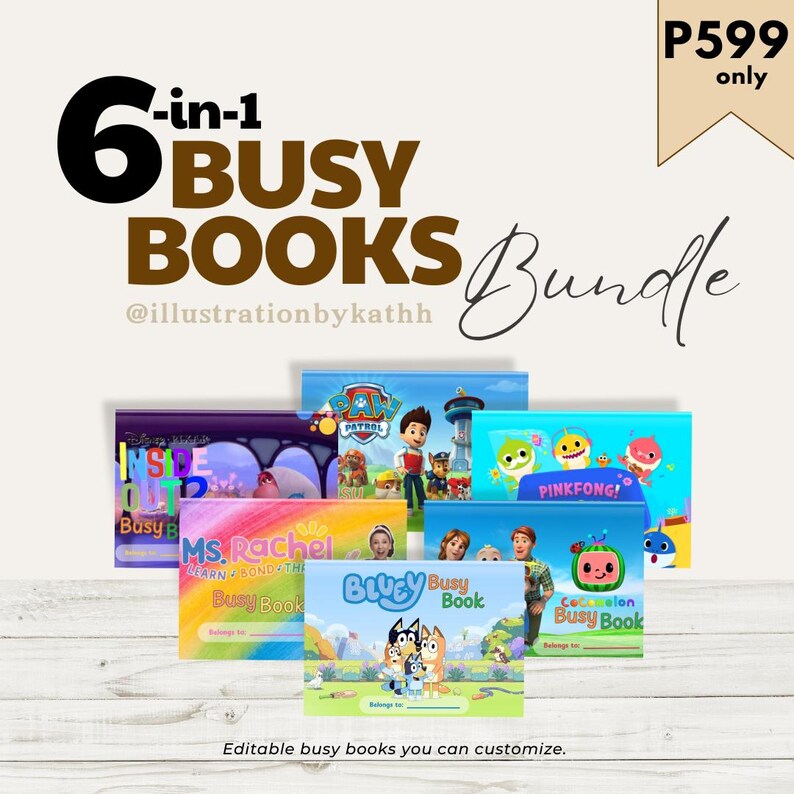 Engaging Busy Book Printables 6-in-1 Bundle, 168 Pages, Interactive ...