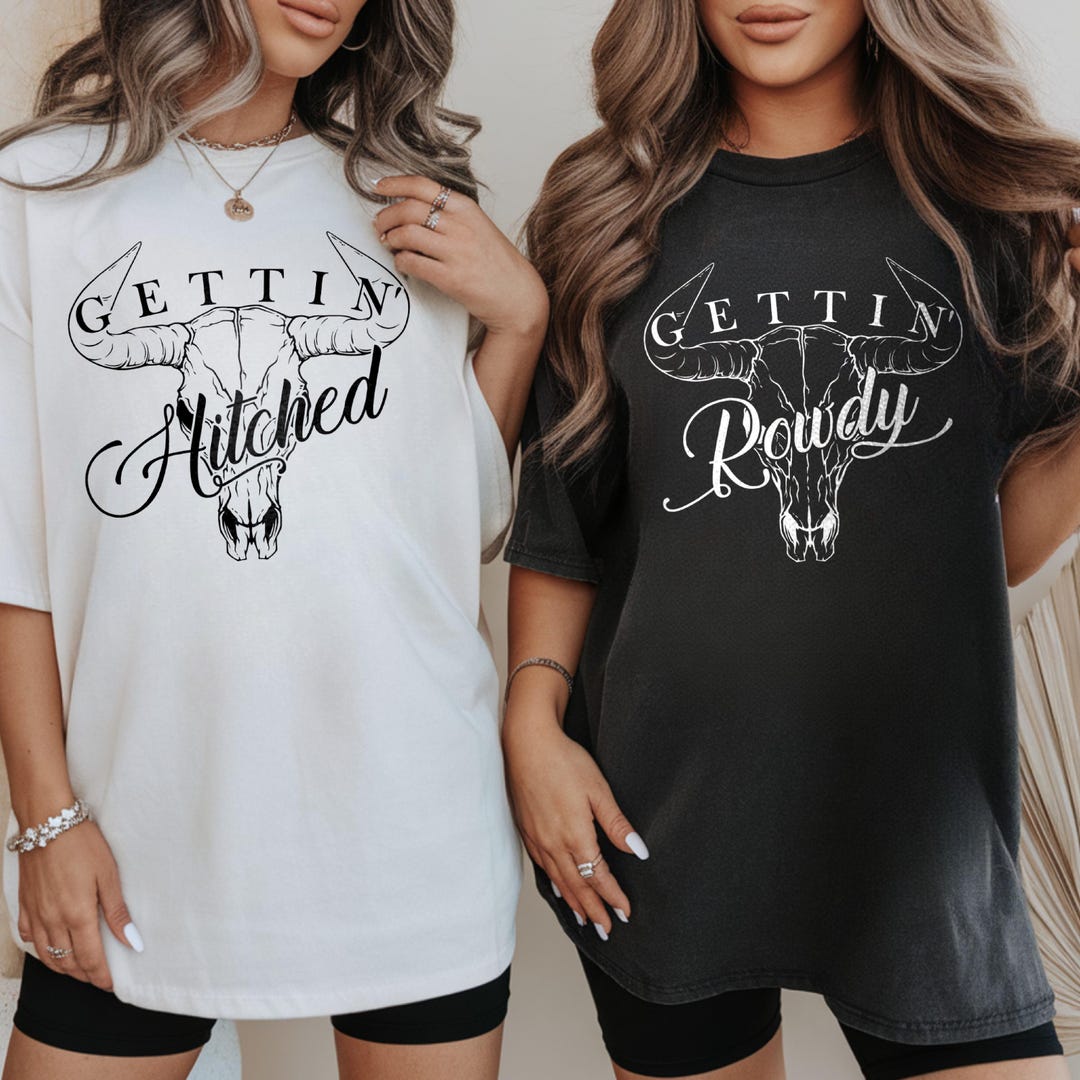 Comfort Colors, Getting Hitched Rowdy Shirt, Western Bachelorette Party ...