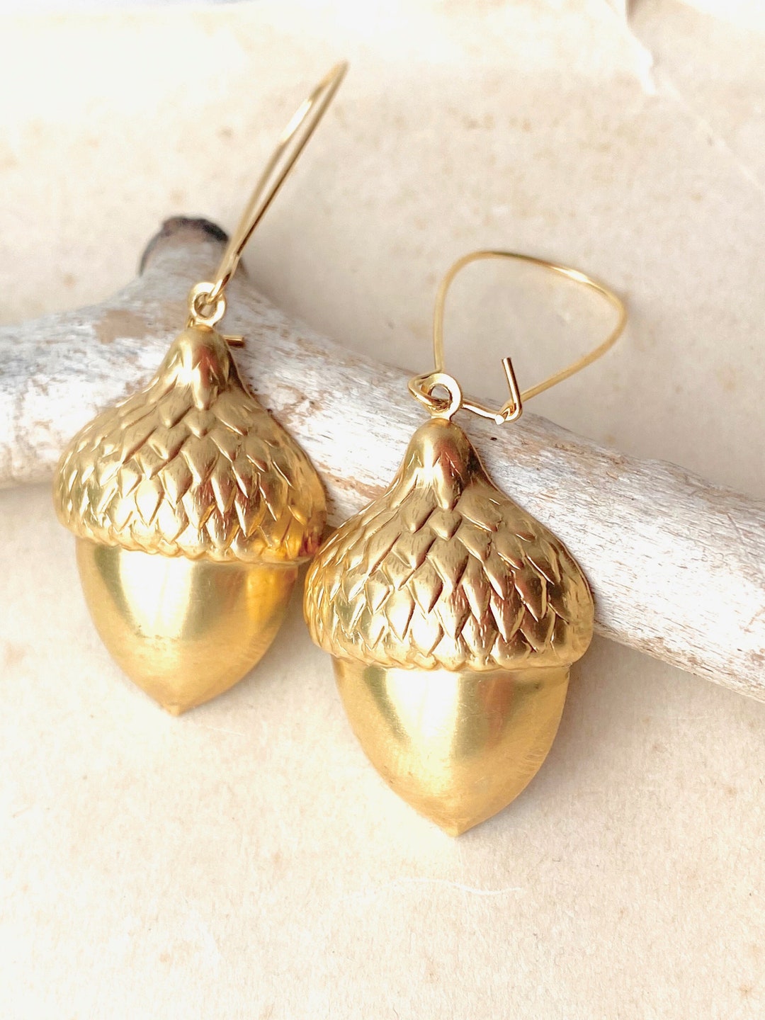 Acorn Earrings Gold Acorn Earrings Woodland Wedding Autumn Earrings ...