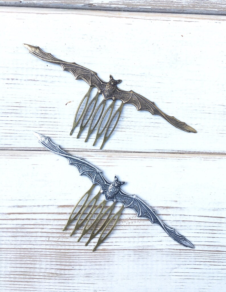Bat Hair Comb Halloween Bat Hair Clip Bat Steampunk Hair Comb - Etsy