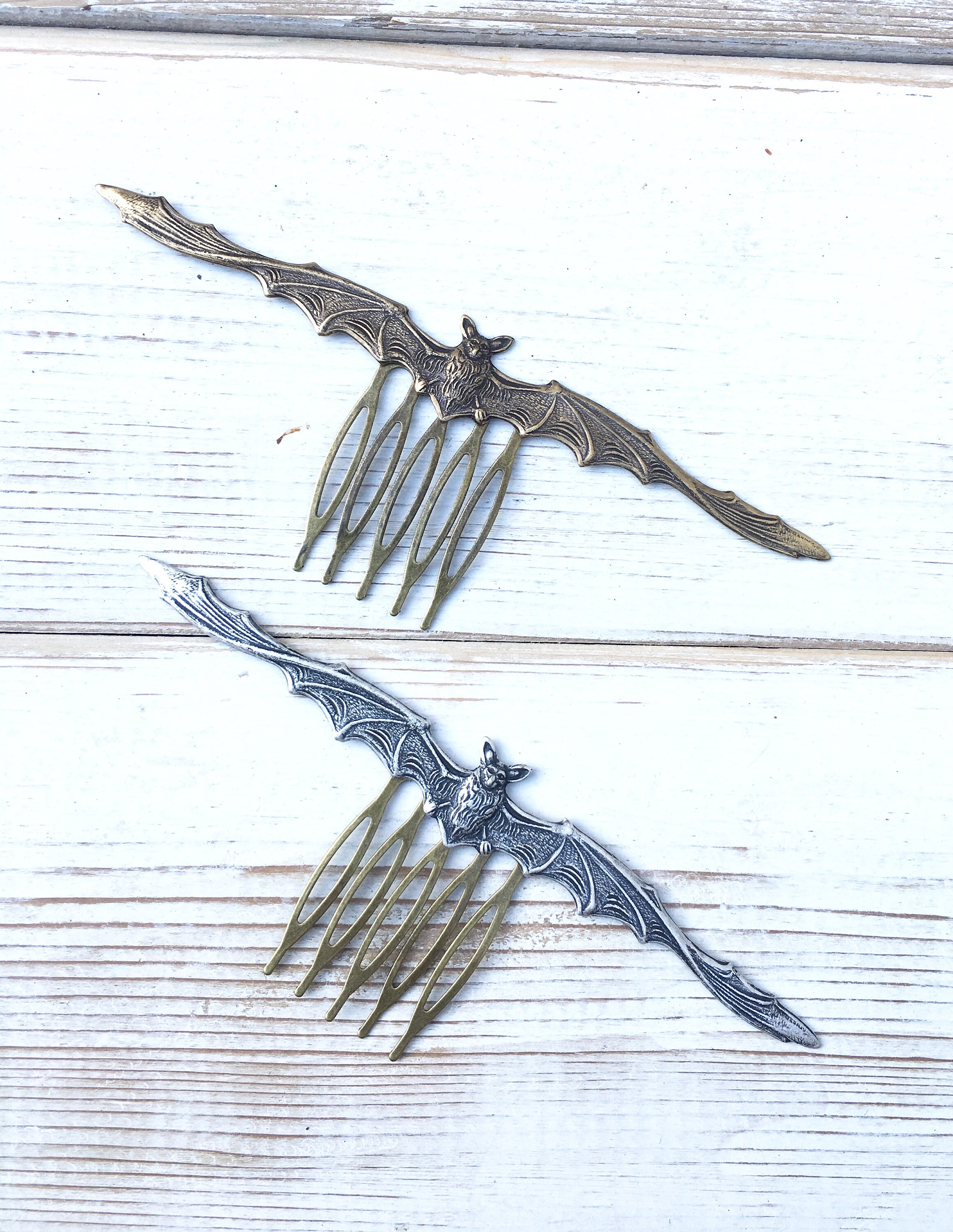 Bat Hair Comb Halloween Bat Hair Clip Bat Steampunk Hair Comb - Etsy
