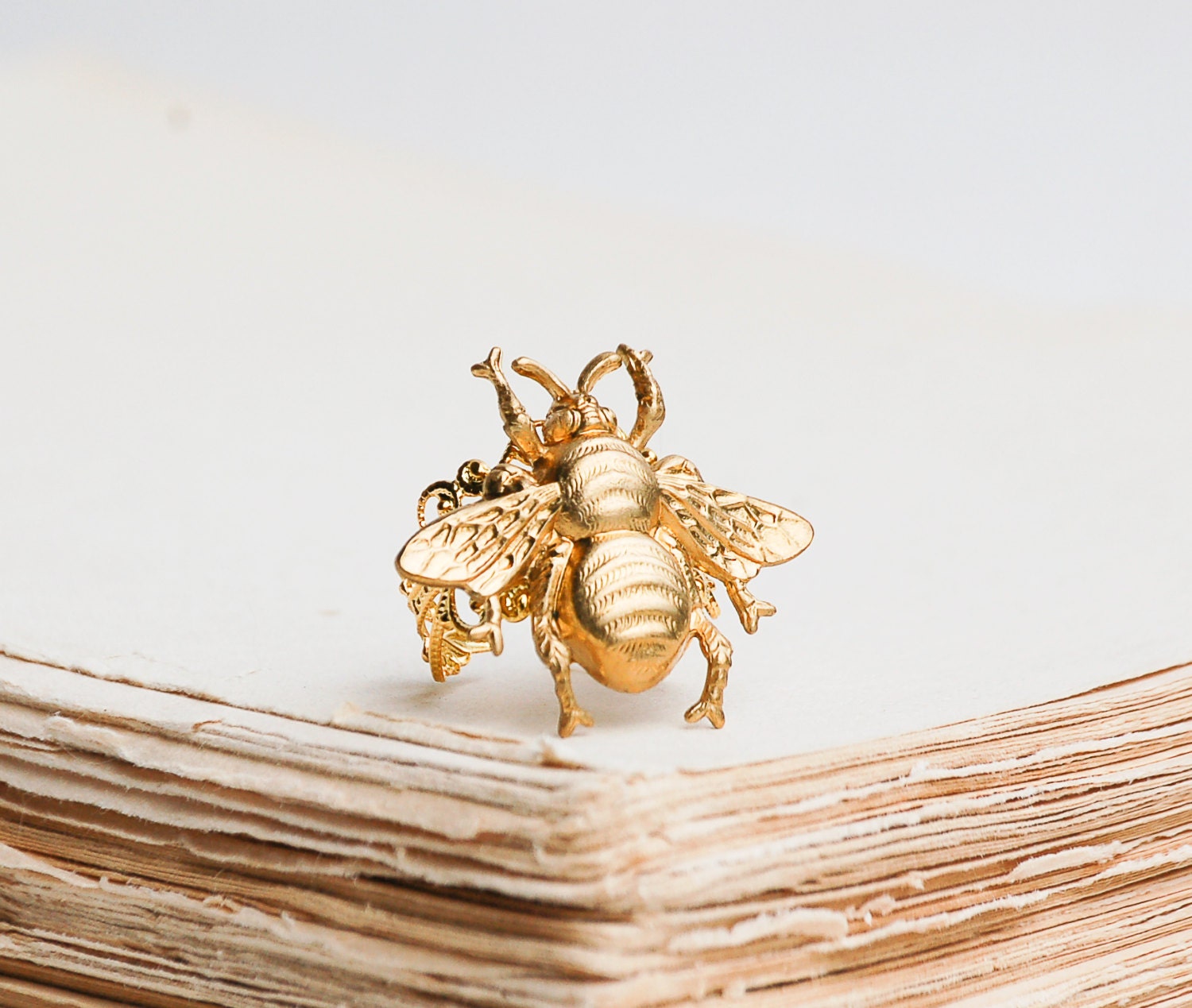 Bee Ring Bumblebee Ring Gold Bee Jewelry Beekeeper Gift | Etsy