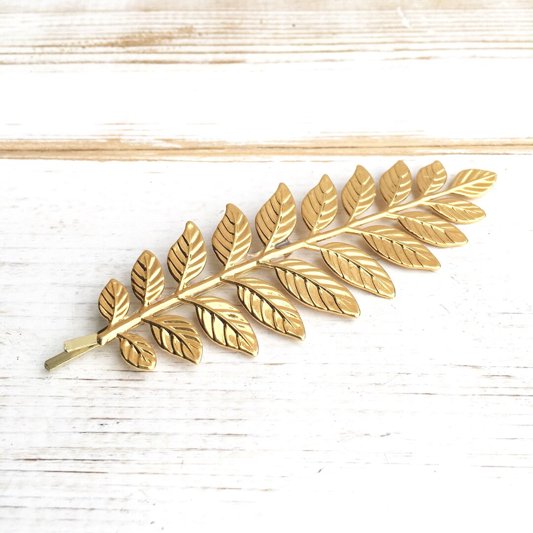 Leaf Branch Bobby Pins, Gold Leaf Bobby Pins, Gold Leaf Hair Pins ...