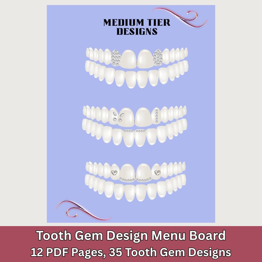 Tooth Gem Design Menu Board Tooth Gem Designs Board Tooth Gem Styles ...