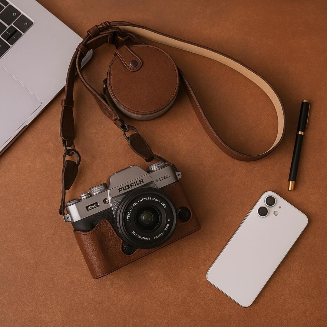 Fujifilm X-T50 Half Camera Cover, Vintage PU Leather Camera Case, Retro ...