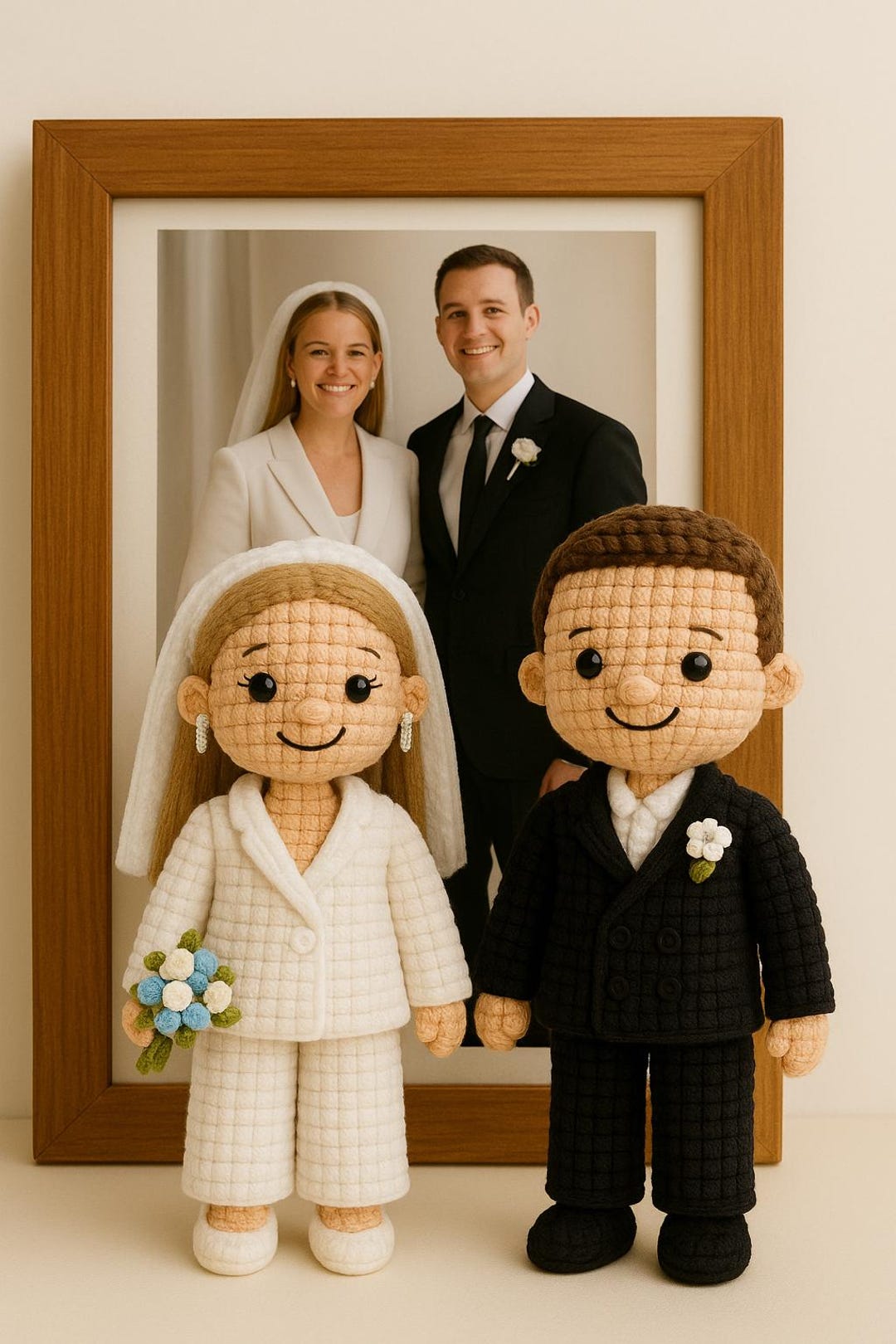 Custom Wedding Mini Me Dolls – Personalized Crochet Bride & Groom ...