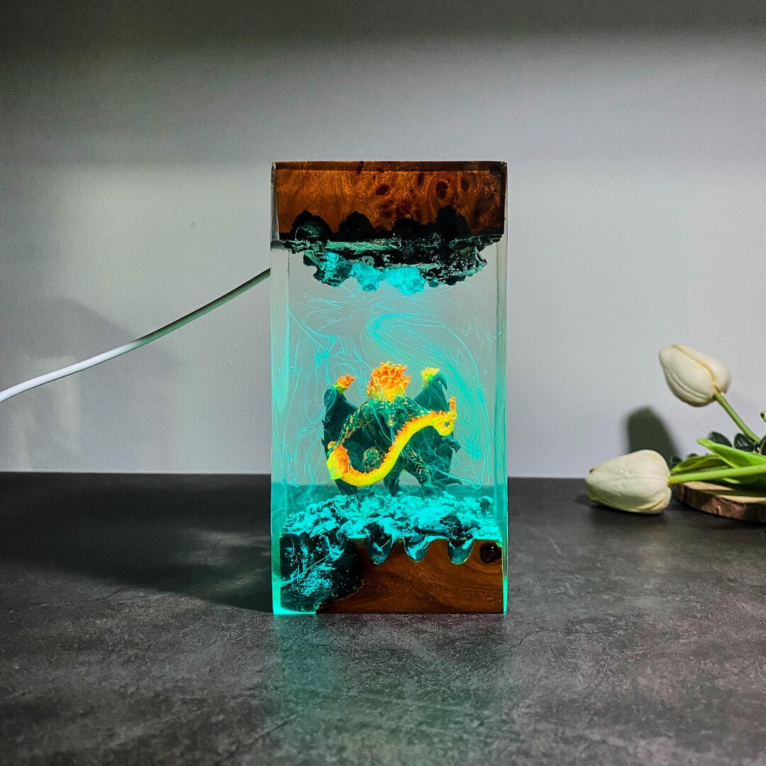 Custom Bal.rog Resin Lamp, Lo.rd of the Rings Handmade Epoxy Night ...