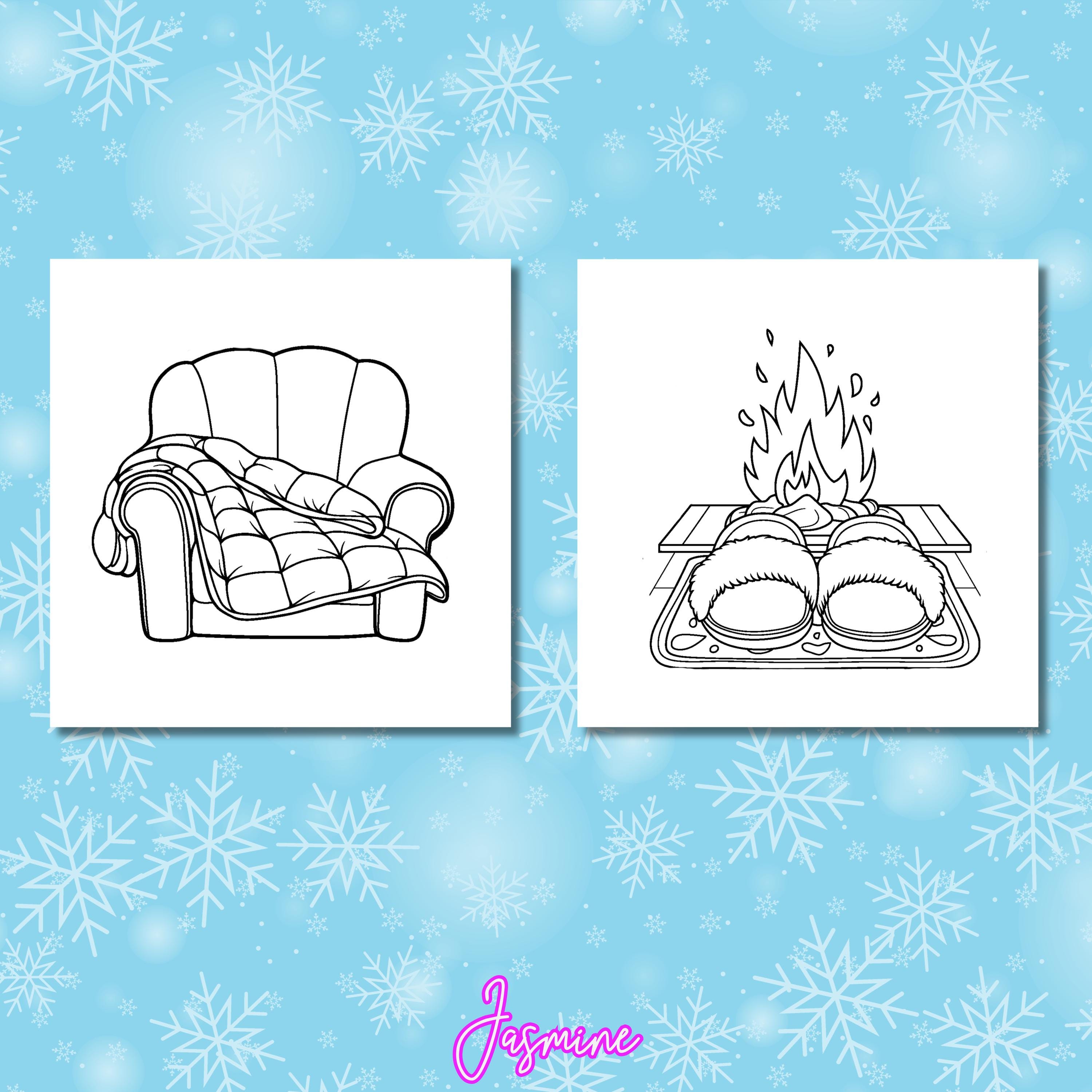 Coo-cozy Interior Bold and Easy Coloring Book by Jasmine, Winter ...