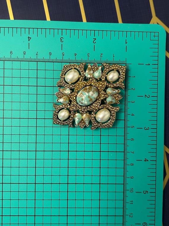 Vintage Sarah Coventry Pearl and Turquoise Regency St… - Gem