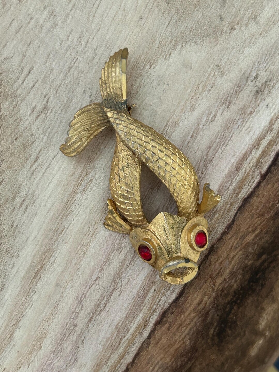 Vintage BSK Mid-century Koi Fish With Ruby Rhinestone Eyes - Etsy