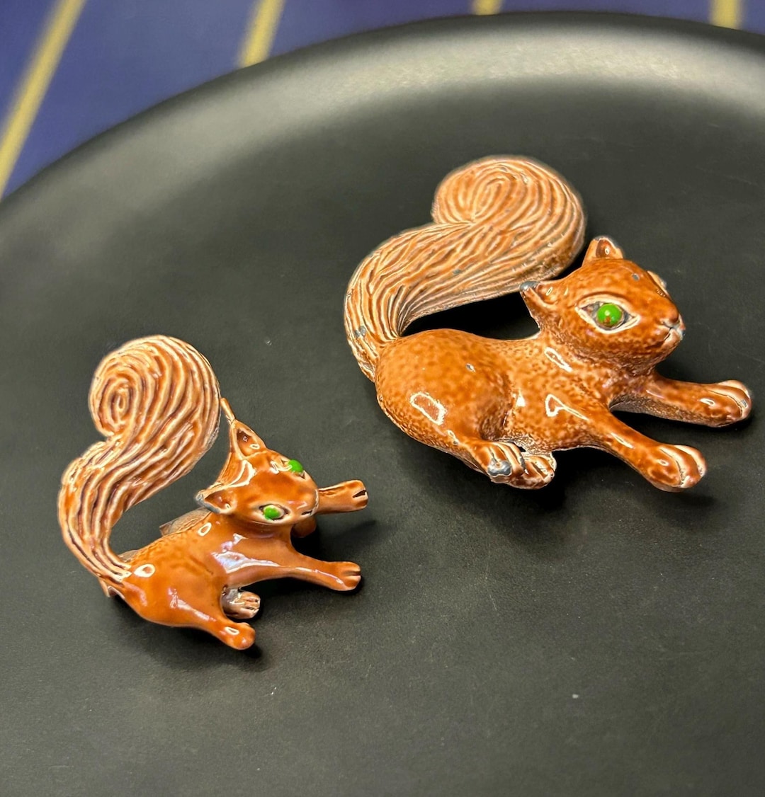 Vintage Gerry’s Squirrel Family Baby and Parent Scatter Pin Brooch Set ...