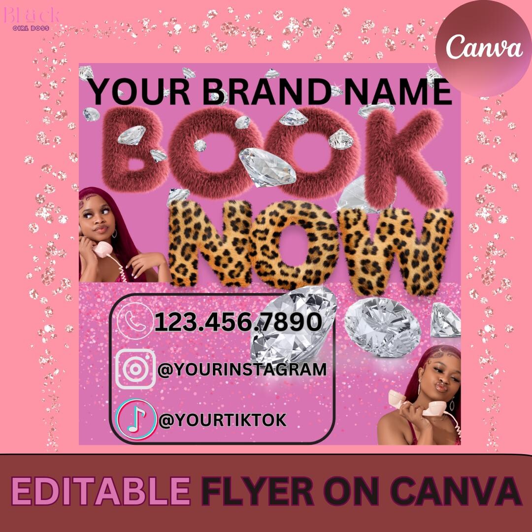Editable Book Now Flyer Template - Etsy