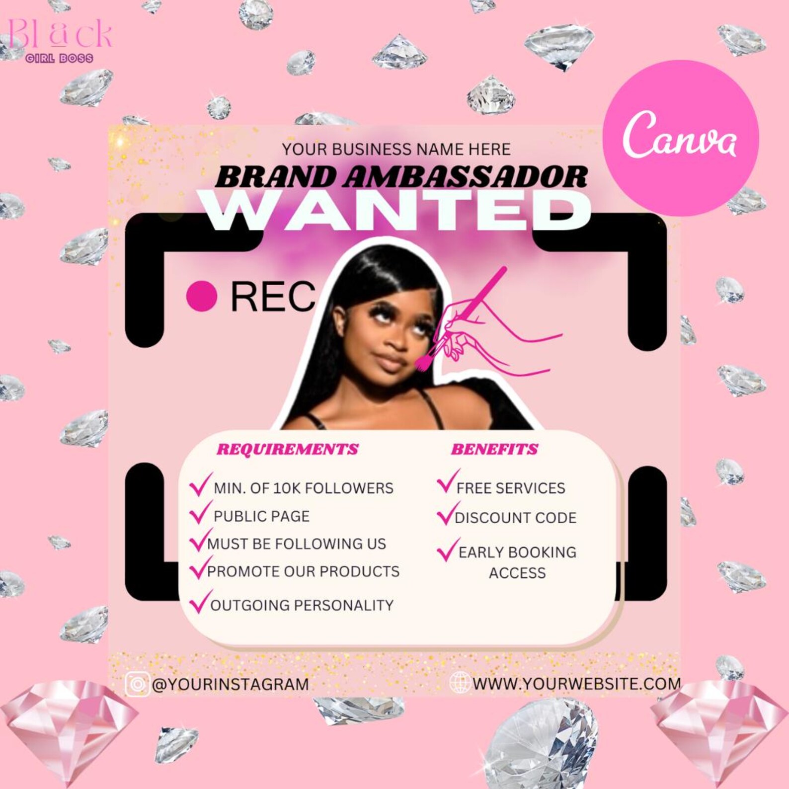Editable Brand Ambassador Flyer Template - Etsy