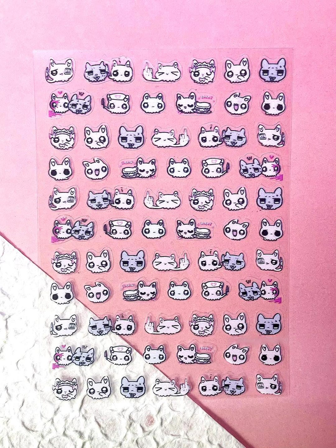 Japanese Menhera Rabbit Nail Stickers - Etsy