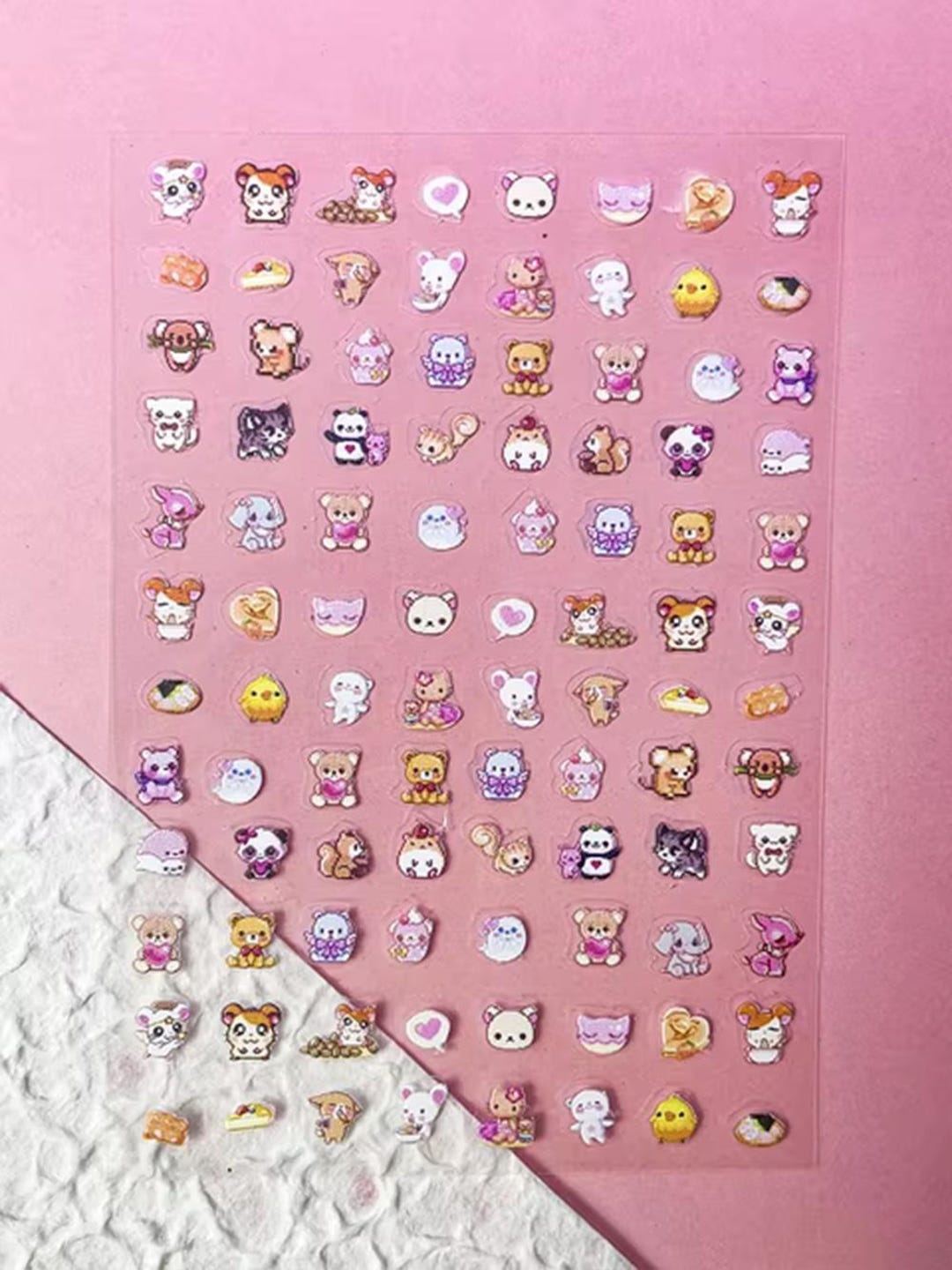 Japanese Pixelated Dessert Character Icons Nail Stickers - Etsy