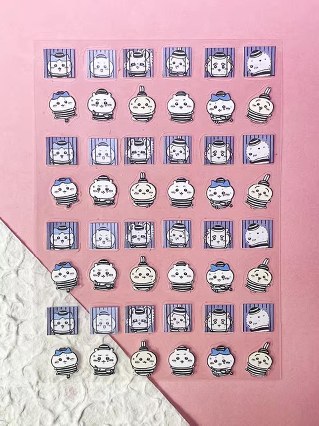 Japanese Chiikawa Prison Character Nail Stickers - Etsy