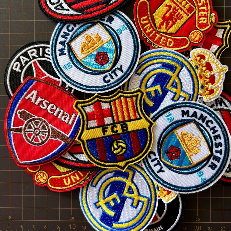 Football Club Iron-On Patches Badge Iron-On Patches, Embroidered ...