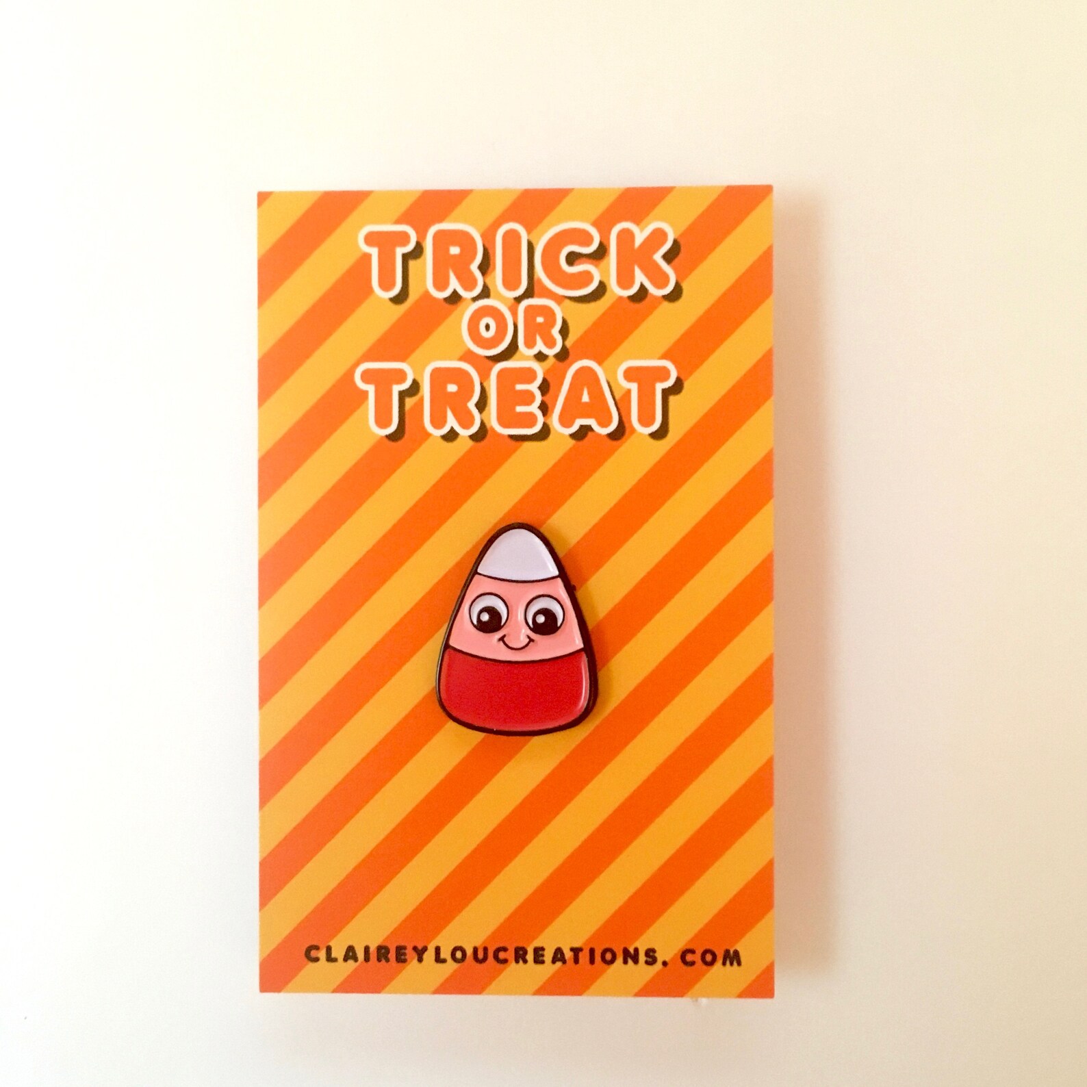 Halloween Pin - Halloween Candy - Candy Corn Pin - Creepy Cute Pin ...