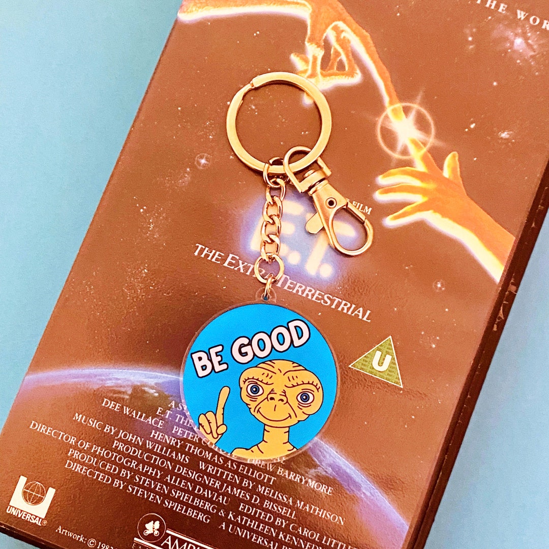 ET Keychain E.T. Charm ET the Extraterrestrial I'll Be Right Here 80's ...